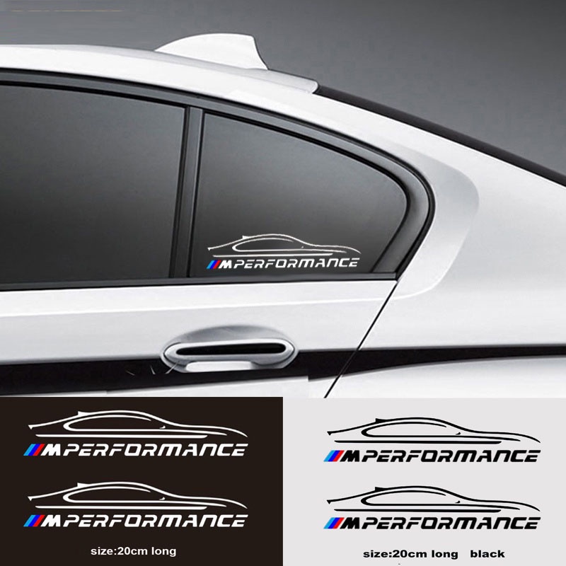2pcs M Performance Car windows sticker For BMW E36 E39 E60 E46 E90 F10 ...