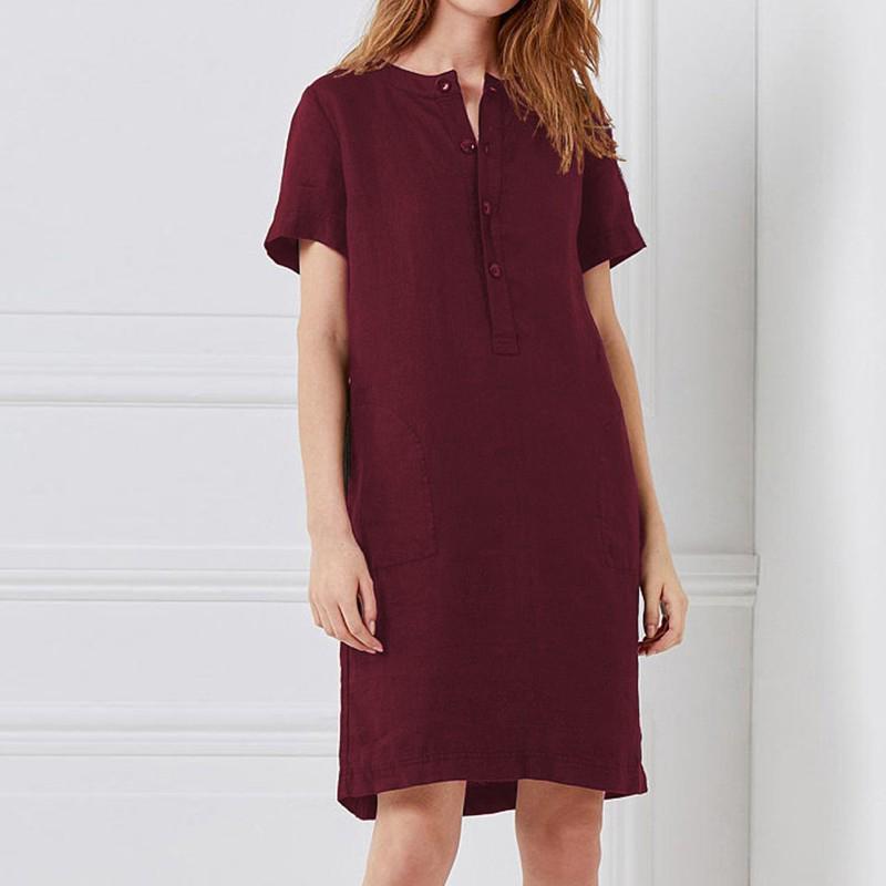 Zanzea Women‘s Linen Dress Shopee Singapore