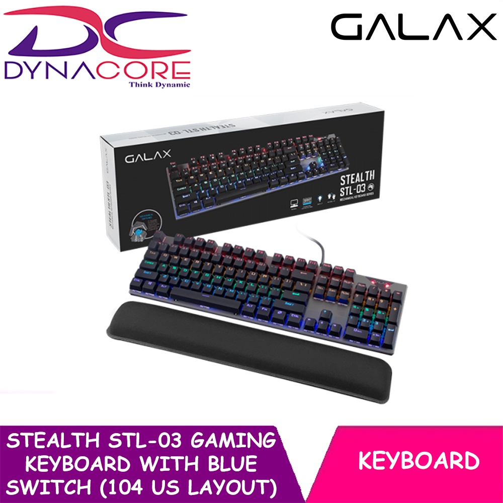 DYNACORE - GALAX STEALTH STL-03 Gaming Keyboard with Blue switch (104 ...