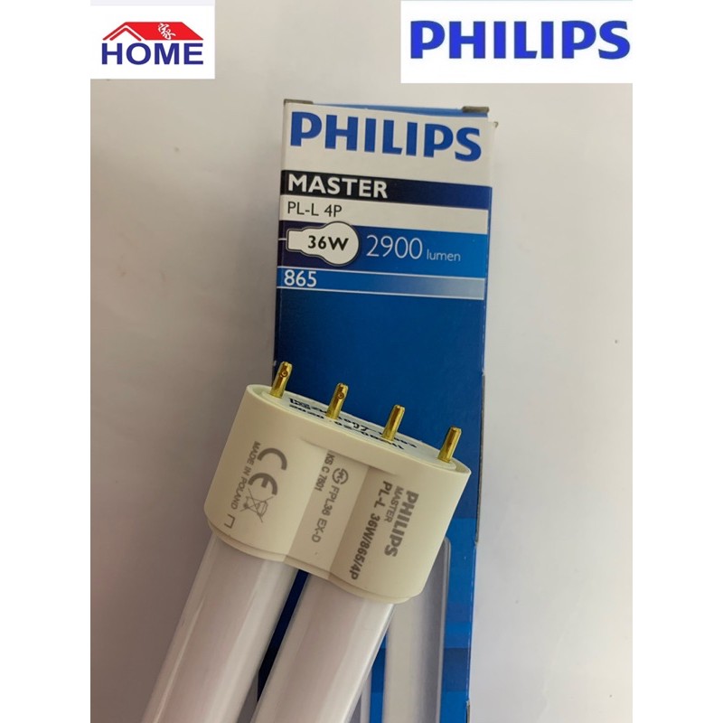 Philips MASTER PLL(PL-L) 4 pin 36W (865-Daylight,827-Warm White/Yellow, 840 -cool white ...