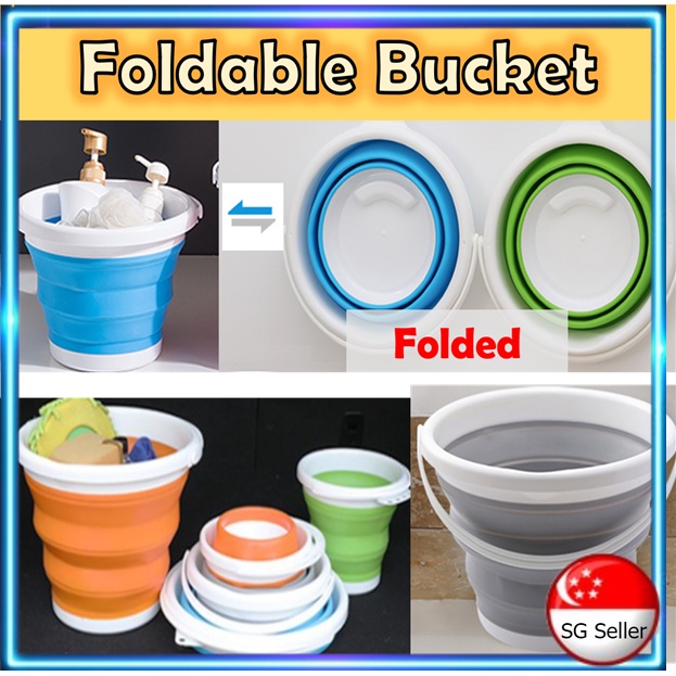 ⭐ Foldable Water Bucket 折叠水桶 折叠桶 Collapsible Water Pail Portable Bucket ...