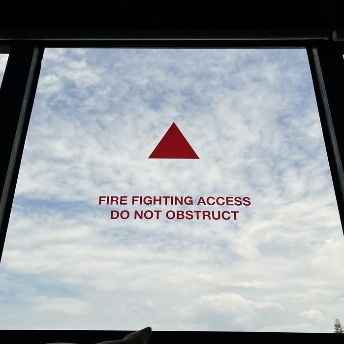 Fire Fighting Access Signage. Fire Safety Regulation Decal, Safety ...