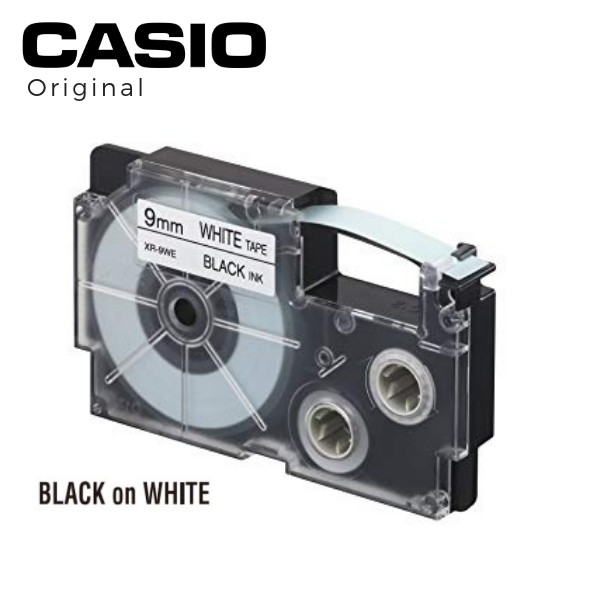 Casio XR-9WE Original Label Tape Cartridge - 9mm | Shopee Singapore