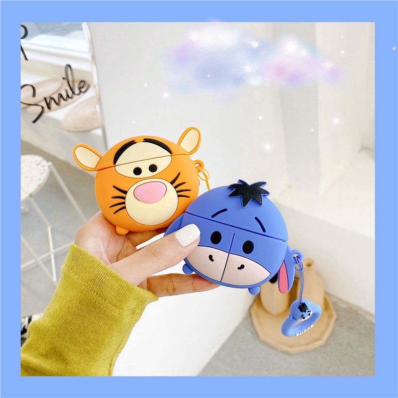 Disney Cute Cartoon AirPods 1/2/Pro Silicone Case Tigger Eeyore Drop ...