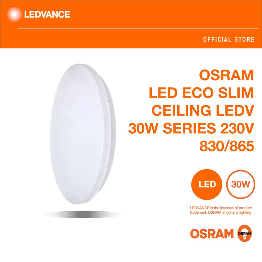 LEDVANCE LED Eco Ceiling Lamp 30W (3000K/6500K) | Shopee Singapore