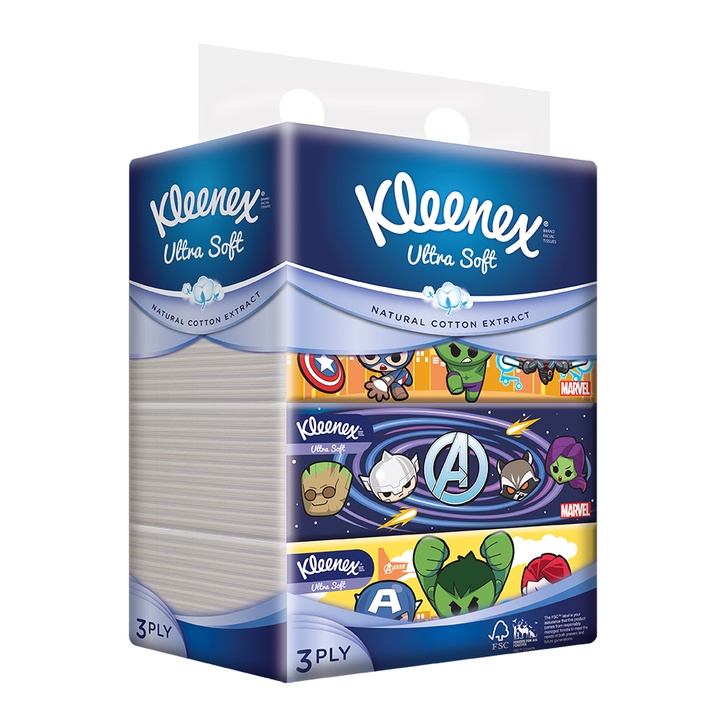 Kleenex Limited Edition Marvel Facial Tissue Soft Box | Shopee Singapore