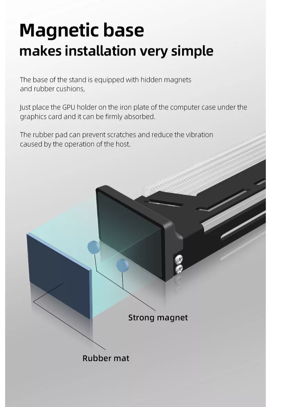 COOLMOON CM-GH2 GPU Holder GPU Stand 5V ARGB SYNC Vertical graphics ...