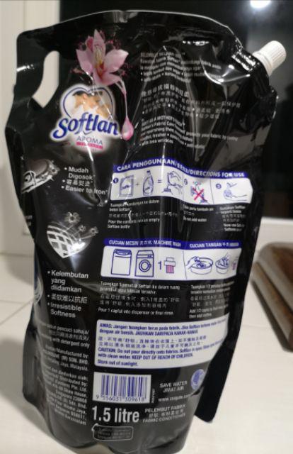 Softlan Aroma Therapy Indulge (Black) Fabric Softener 1.5L Refill ...