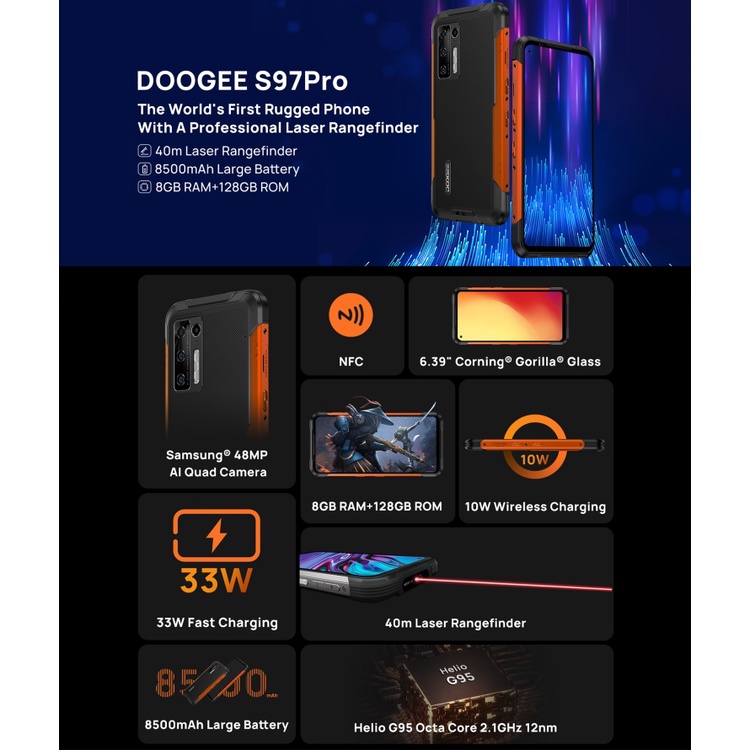 DOOGEE S97 Pro Rugged Phone 8GB+128GB | Shopee Singapore