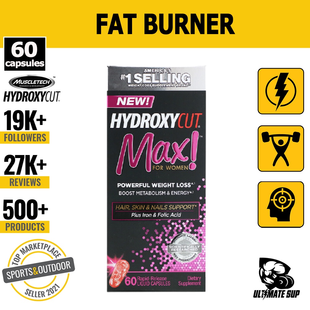 Hydroxycut Max For Women| Weight Loss | Boost Metabolism & Energy| Hair ...
