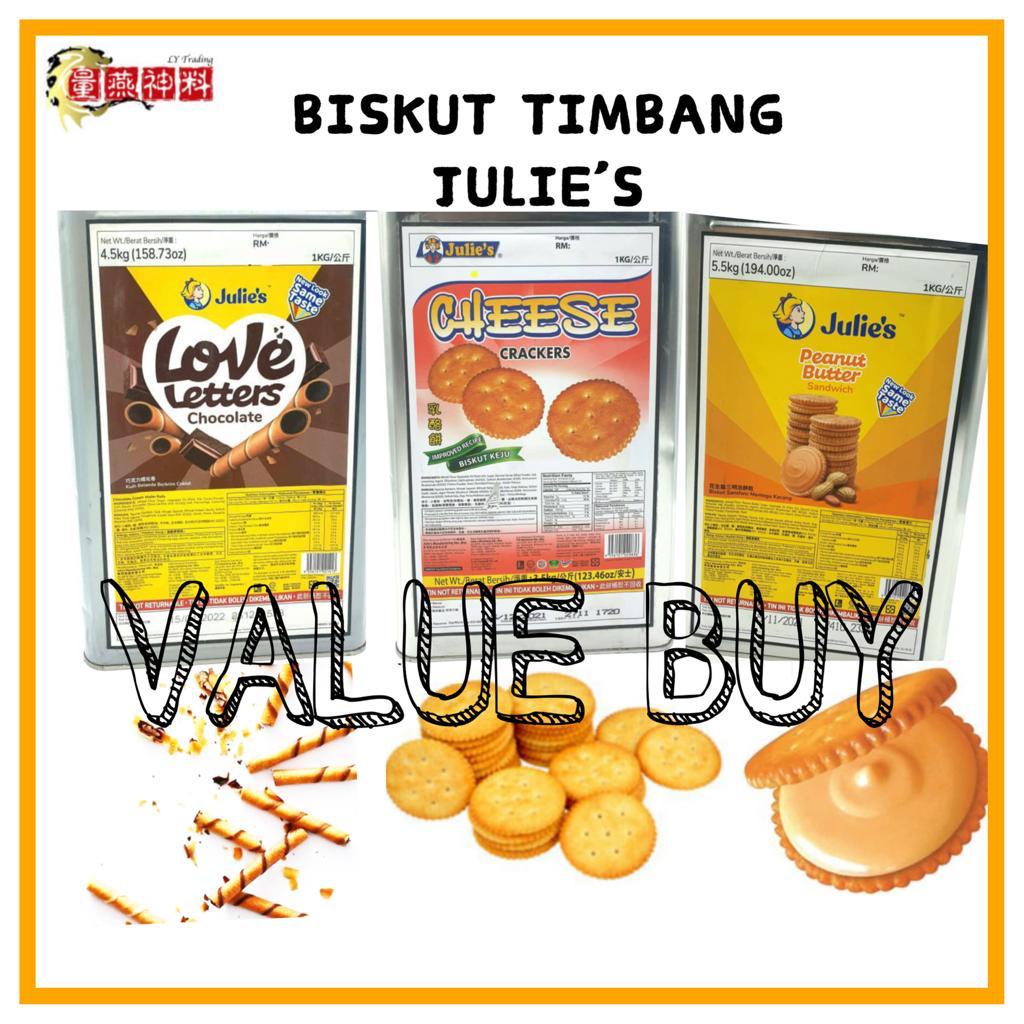 Julie's Biskut Timbang Cheese Cracker Biscuit/Biscuit Keju/love letter ...