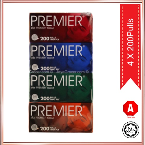 Premier Tissue 2 Ply 200 Pulls x 4 Boxes asean.os | Shopee Singapore