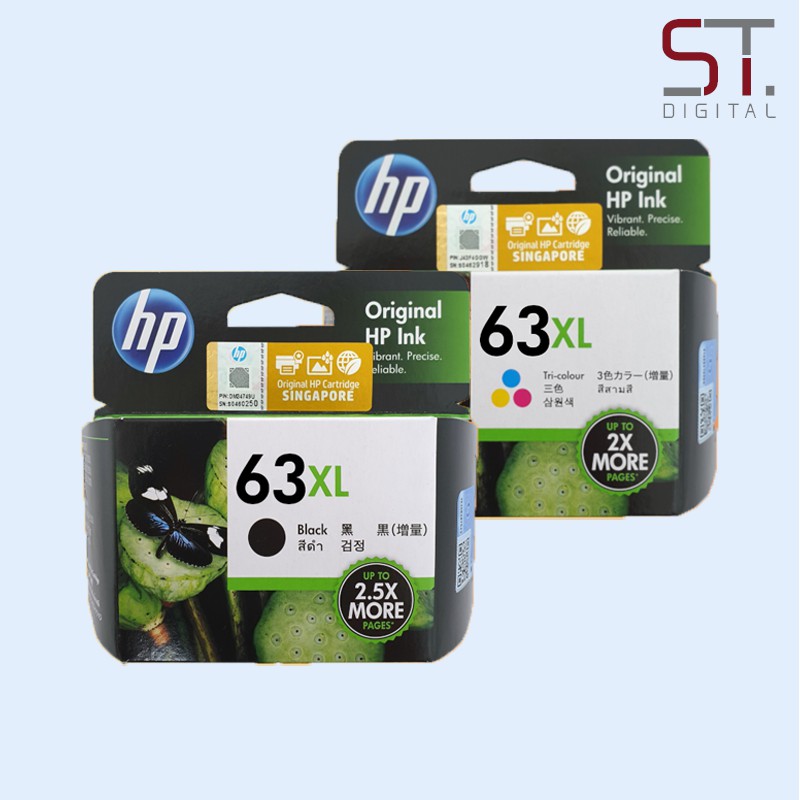 HP 63XL 63XL Set Black Tri-Color Color Ink DESKJET 1110 1112 2130 2132 ...