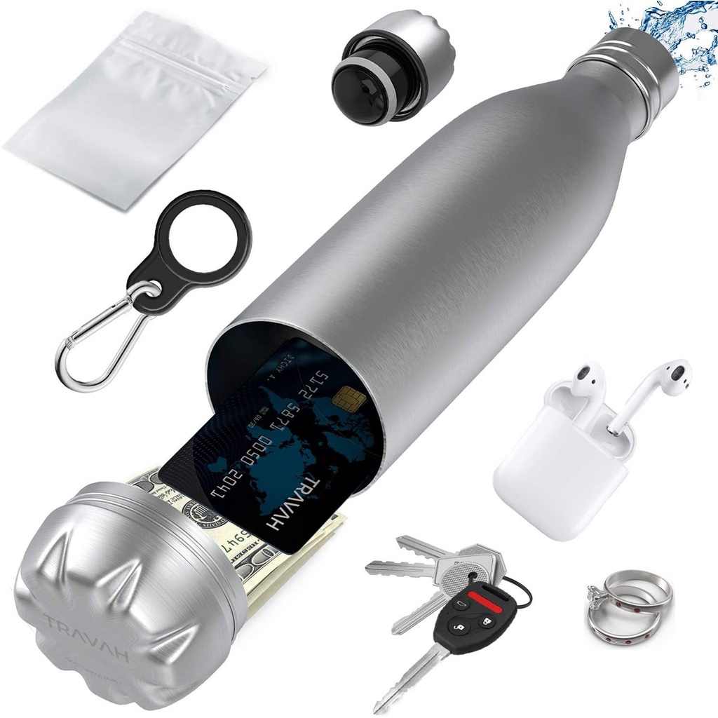Water Bottle Stainless Steel Safe Hidden Water Bottle Split Storage ...