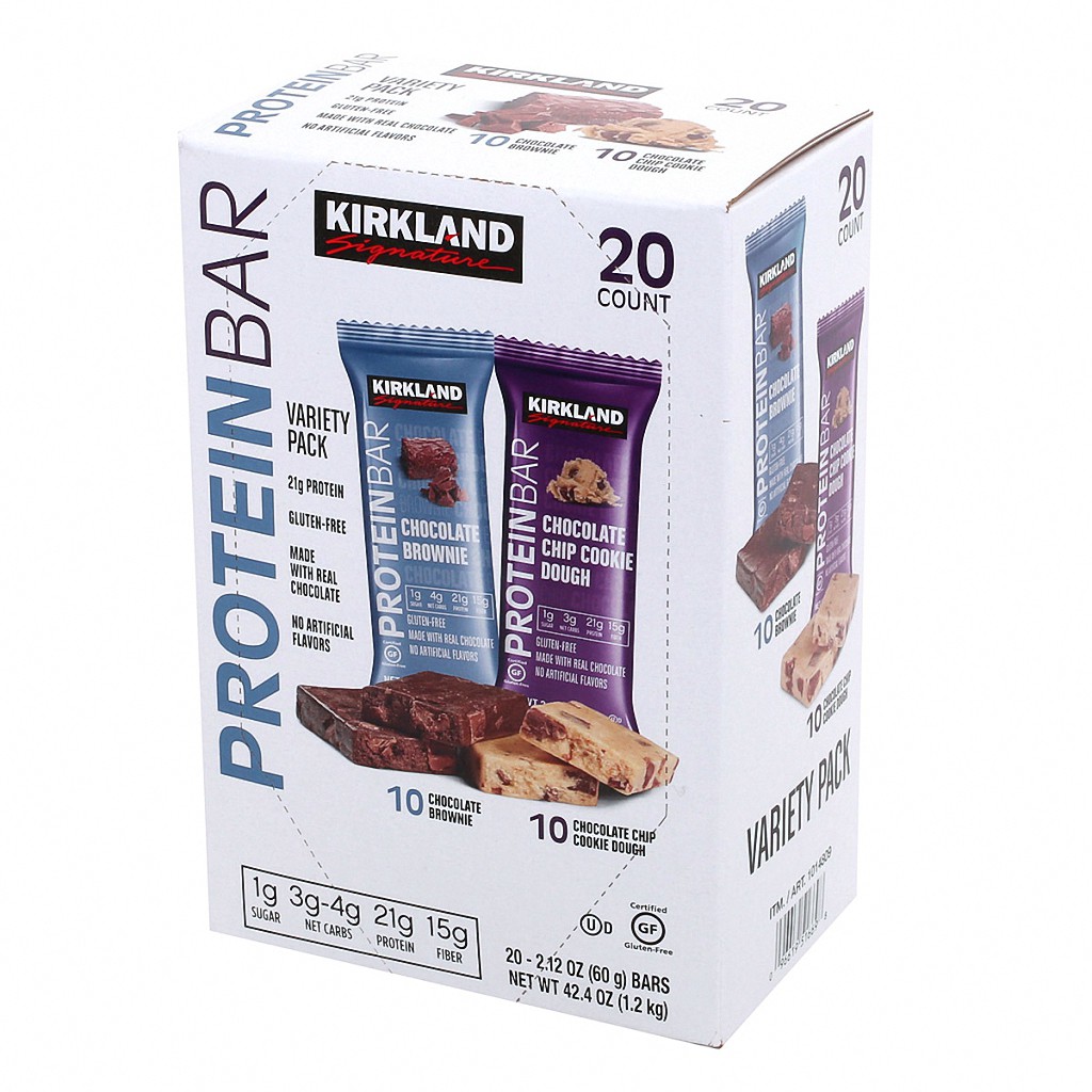 [Kirkland Signature]Protein Bar Variety Pack 1.2kg (20ea x 60g) | Shopee Singapore