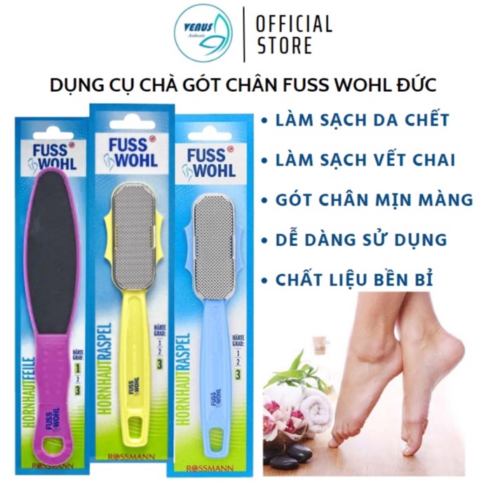 Fuss Wohl German Heel Scrubbing Tool Removes Dead Skin, Hard Calluses ...