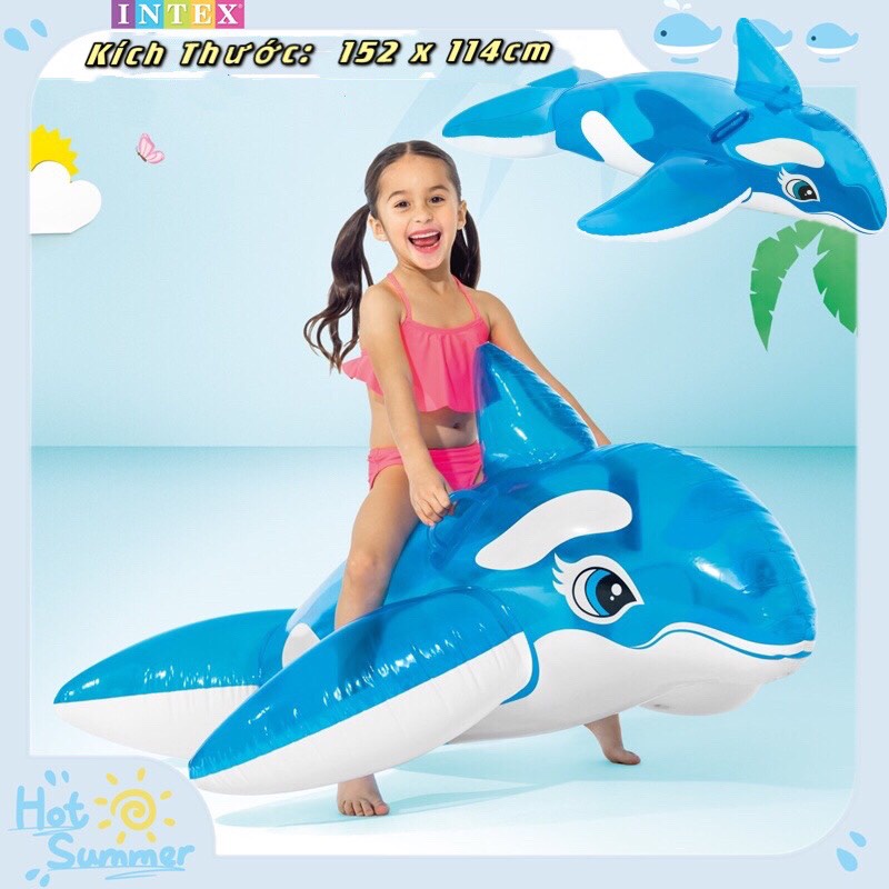 Intex Genuine Huge Swimming Floats Load Up To 55kg, Whale-Shaped ...
