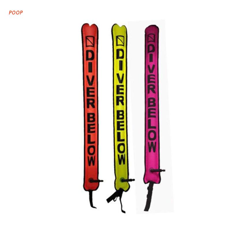POOP Diving 210D Nylon Sealed Surface Marker Blowing Buoy Finger Spool ...