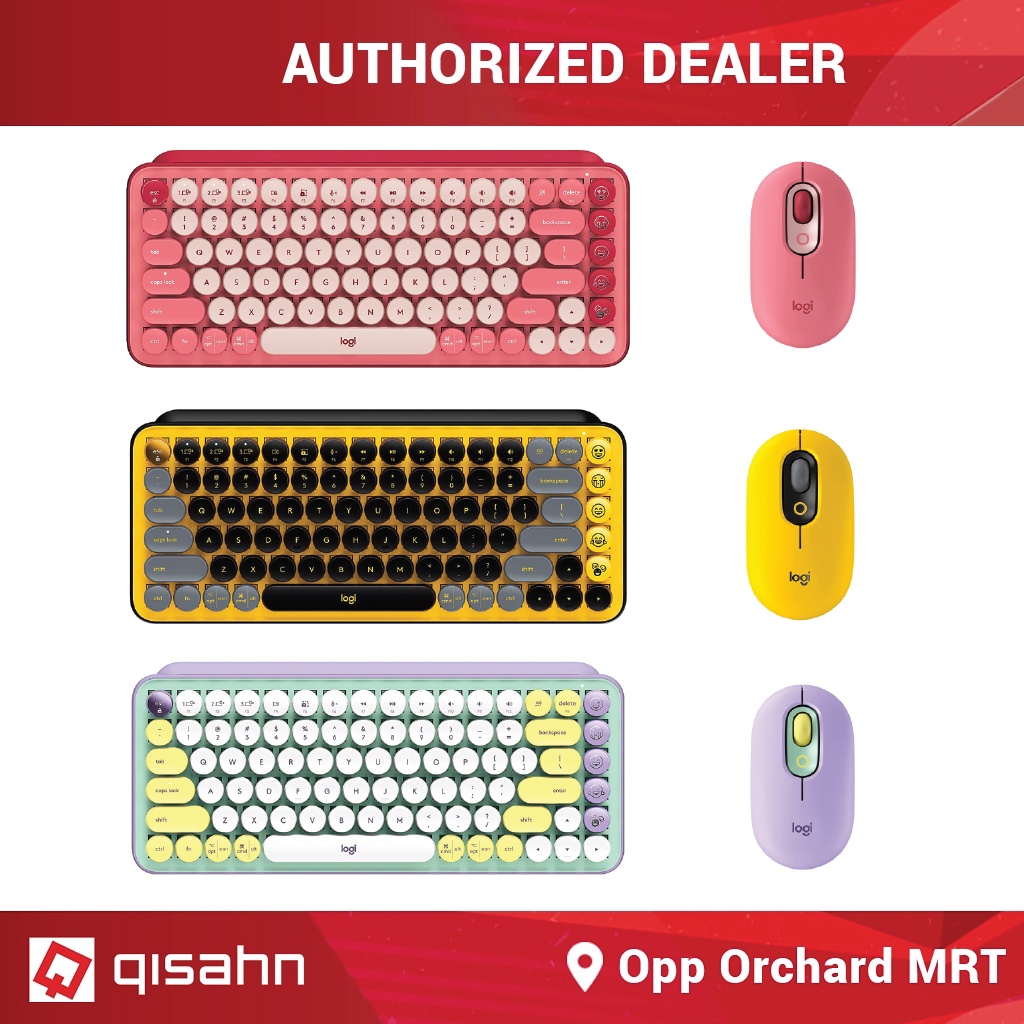 Logitech Pop Keys Wireless Mechanical Keyboard and Pop Mouse With Emoji ...