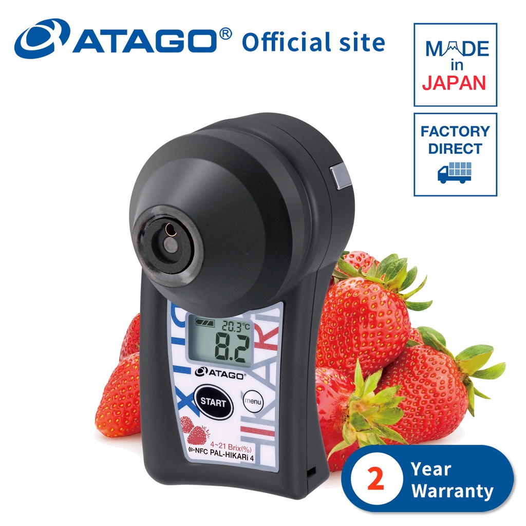 ATAGO Pocket IR Brix Meter PAL-HIKARi 4 (Strawberry) | Shopee Singapore