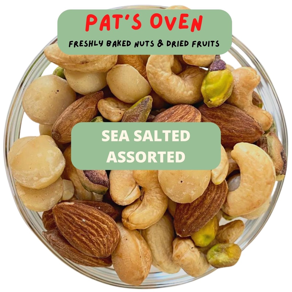 Premium Sea Salted Assorted, Pats Oven Healthy Baked Nuts, Pats Oven ...