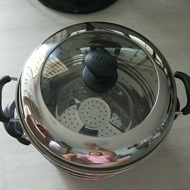 Dolphin Collection Stainless Steel Steamer Pot 3-Layers 23.67L | Shopee ...