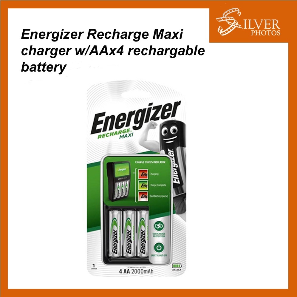 Energizer Recharge Maxi Charger w 4pcs Rechargeable AA Battery | Shopee ...