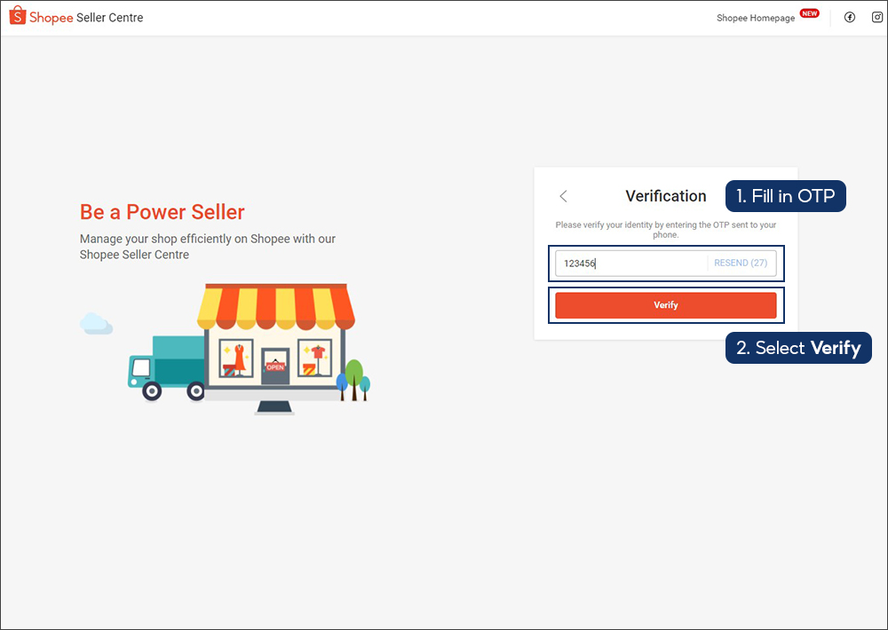 Account verification methods | SG Seller Education [Shopee]