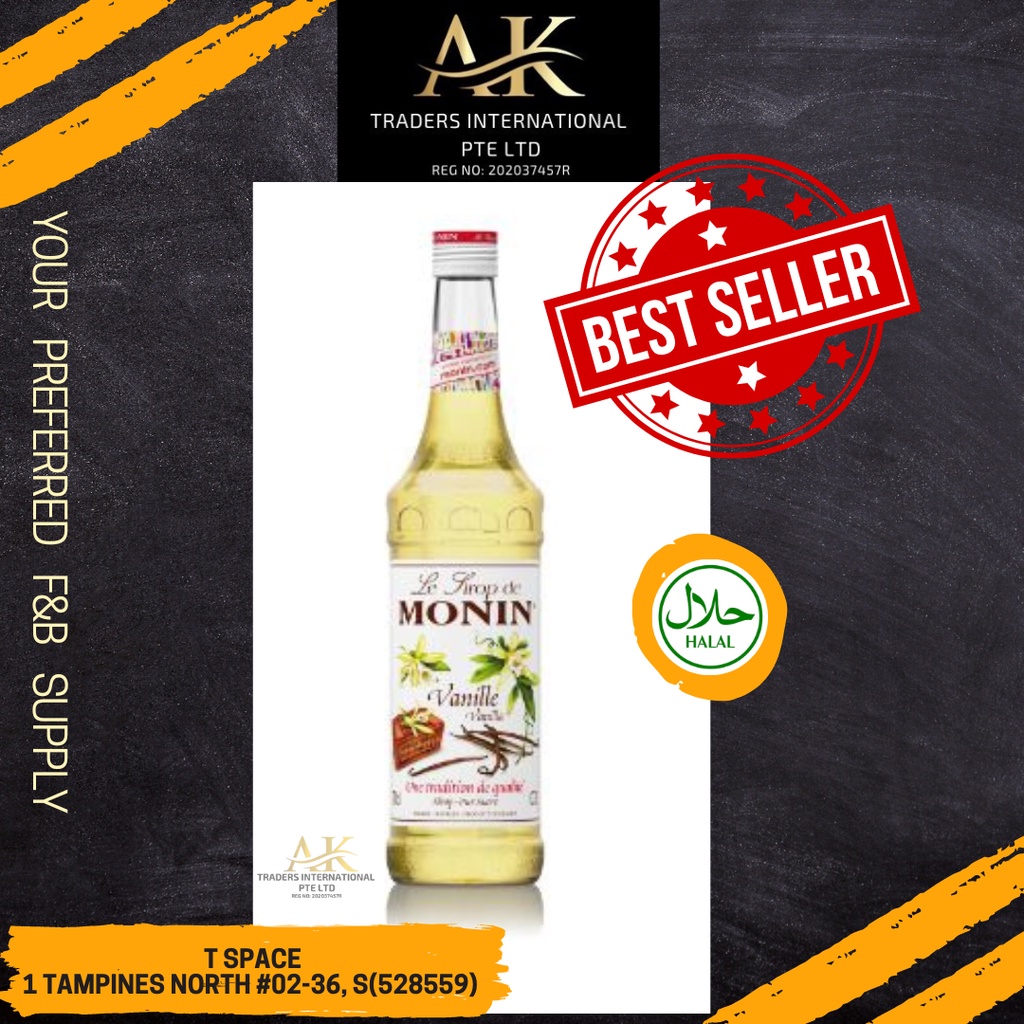 MONIN VANILLA SYRUP 700ML (HALAL) | Shopee Singapore