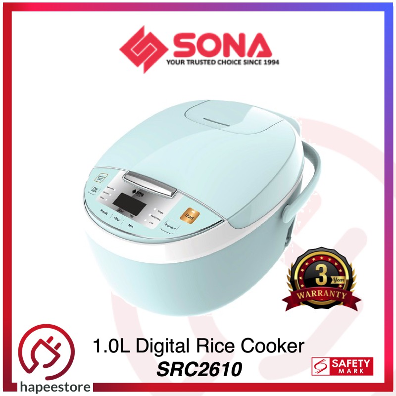 SONA 1L Digital Rice Cooker / Multi Cooker SRC2610 (3 Years Warranty ...