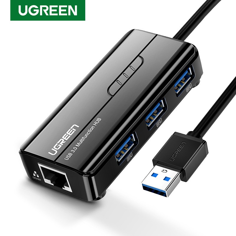 UGREEN Ethernet Adapter USB Gigabit Network Adapter with USB 3.0 Hub 3 ...