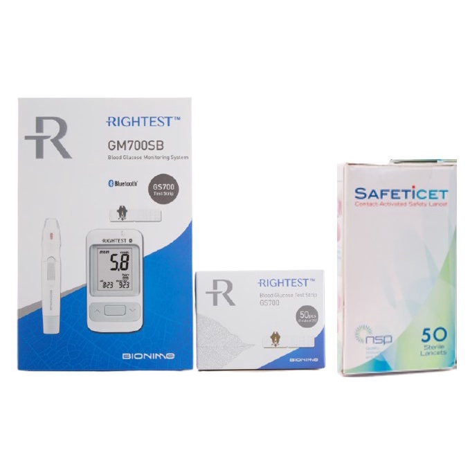 Diabetes Management Kit 60, SAFETiCET (ORANGE) safety lancet & Bionime ...