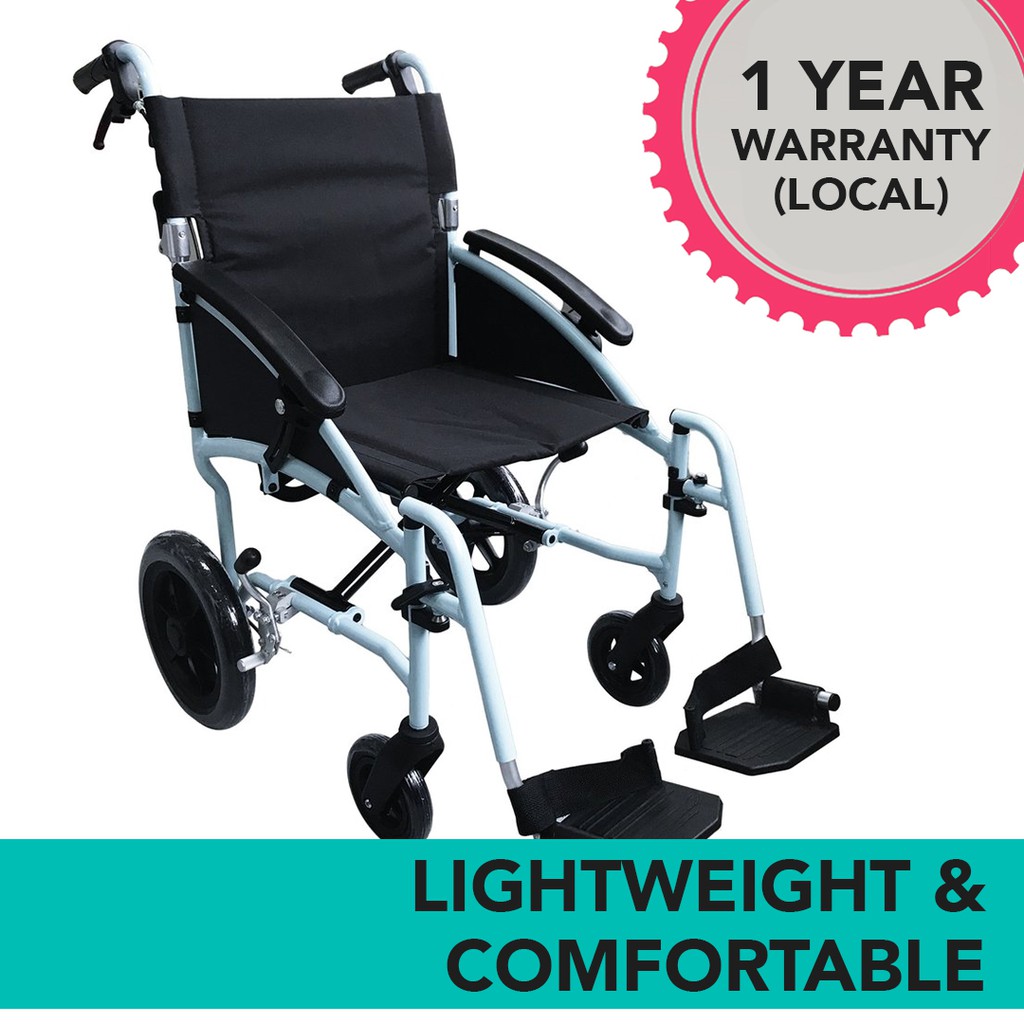 HappyWheels Lightweight Ergonomic Pushchair Wheelchair for Elderly ...