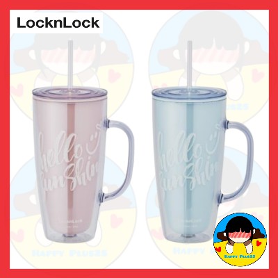 locknlock Doublewall coldcup ( Handle ) 720ml pink , blue / cold cup ...