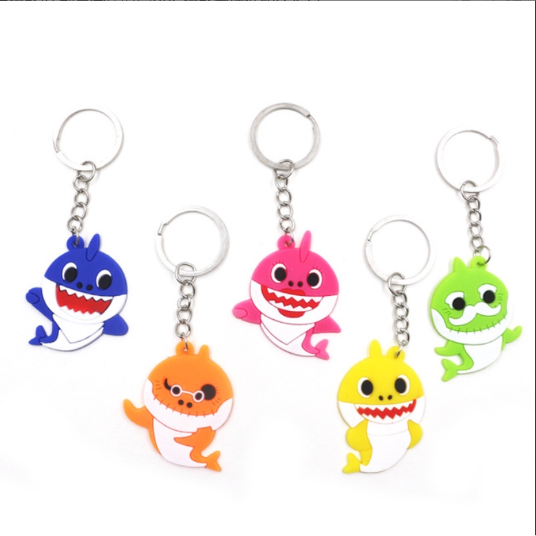 5 Pack Baby Cute Shark Keychains Key Ring Decoration Shark Birthday ...