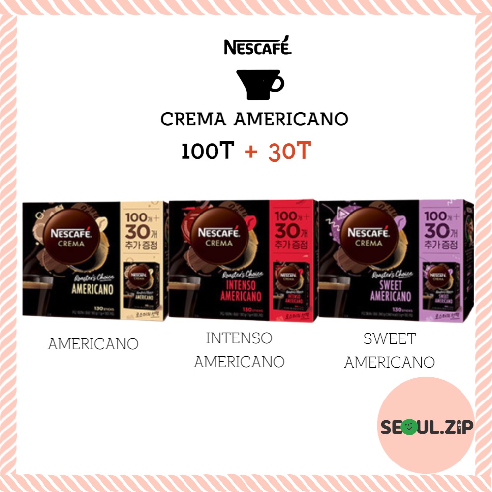 Nescafe Crema Americano Black Coffee Instant Coffee Stick 100T + 30T ...