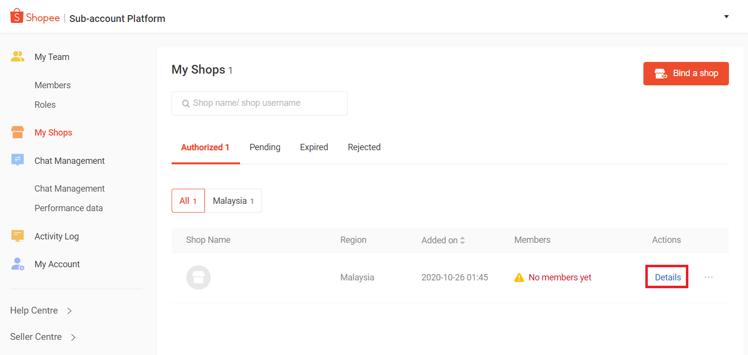 How to bind shops to the Main Account in Sub-Account Platform? | Shopee ...