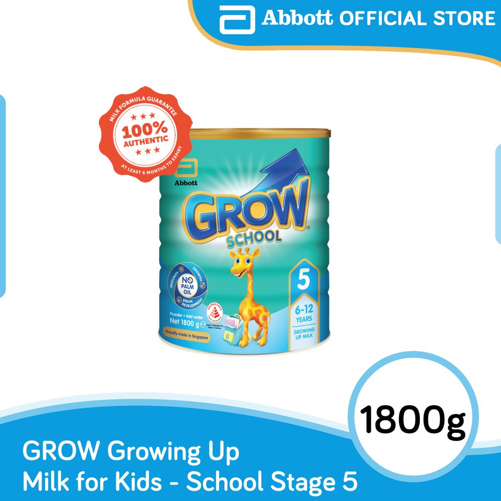 GROW Growing Up Milk for Kids - School Stage 5 (6 - 12 years) - 1.8kg ...