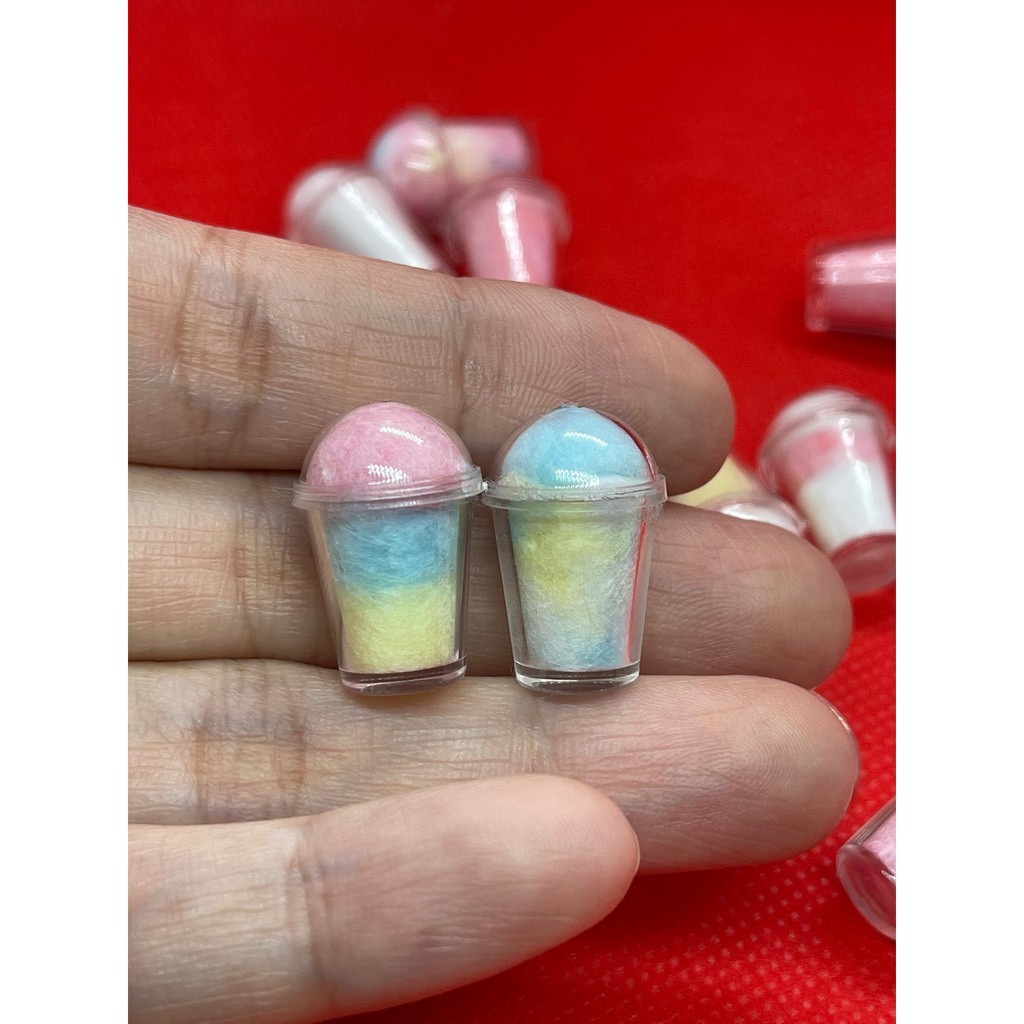 Handmade Miniature Candy Floss in cups, tubs, plastic bag, cotton, Not ...