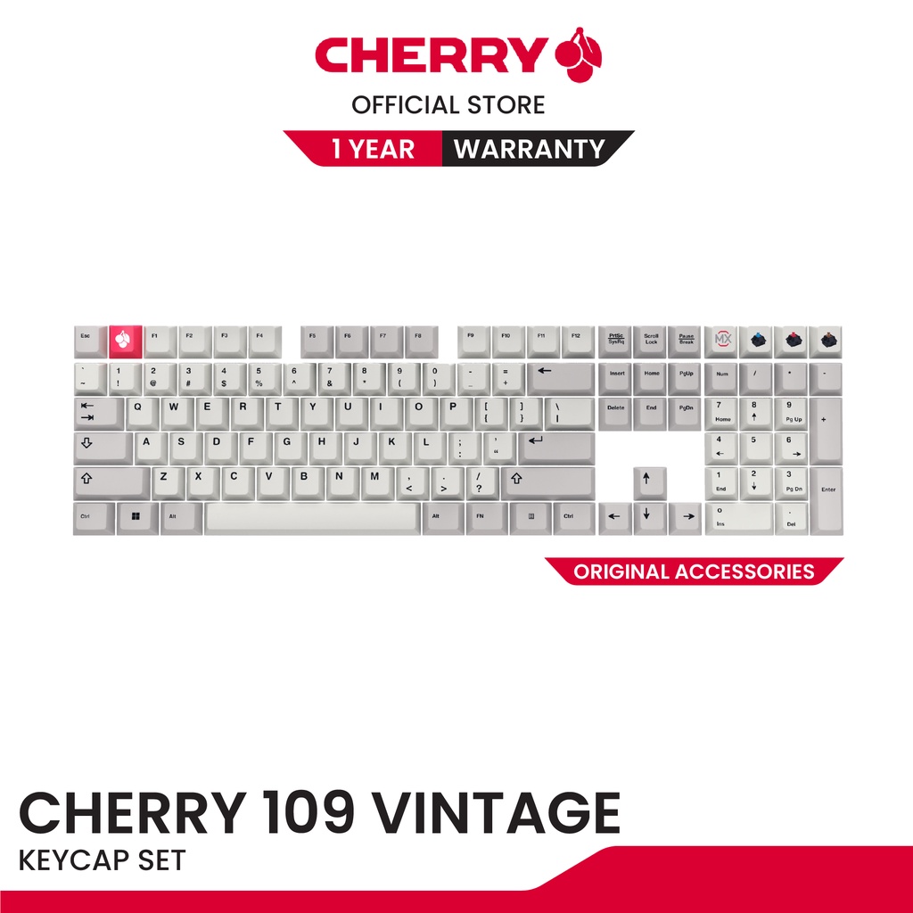 CHERRY ACCESSORIES - 109 Vintage Keycaps | Shopee Singapore