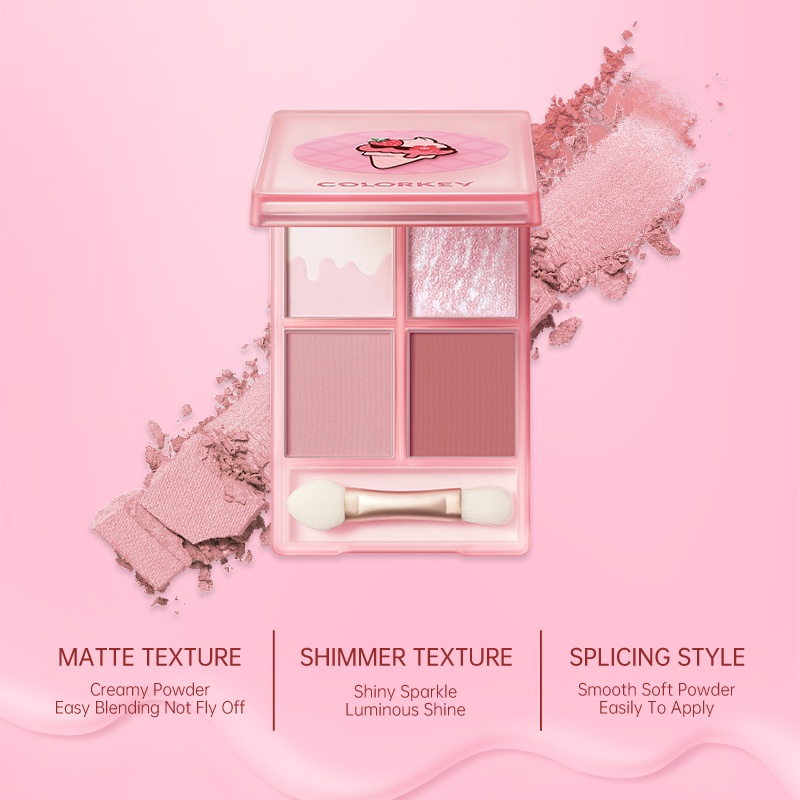 Colorkey 4 Colors Eyeshadow Palette Sweet Summer Matte Shimmer Highly ...