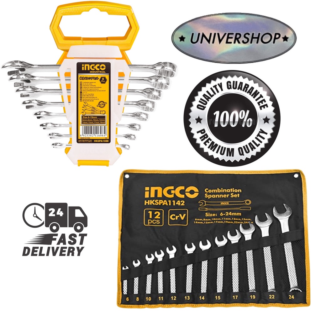 INGCO COMBINATION WRENCH SET / COMBINATION SPANNER SETS / OPEN END COMBINATION SPANNER SET ...