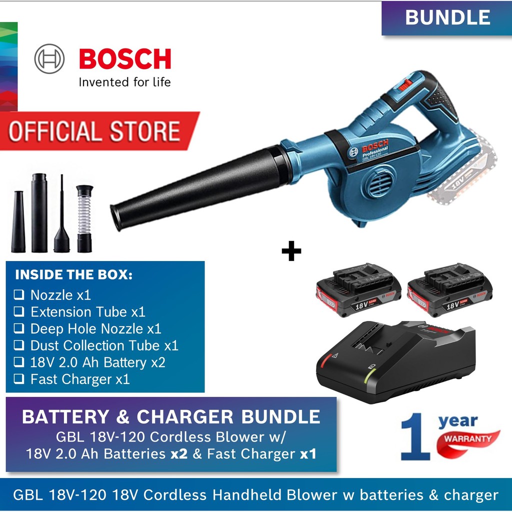 Bosch Official Store | Bosch 18V Cordless Handheld Blower GBL 18V-120 ...