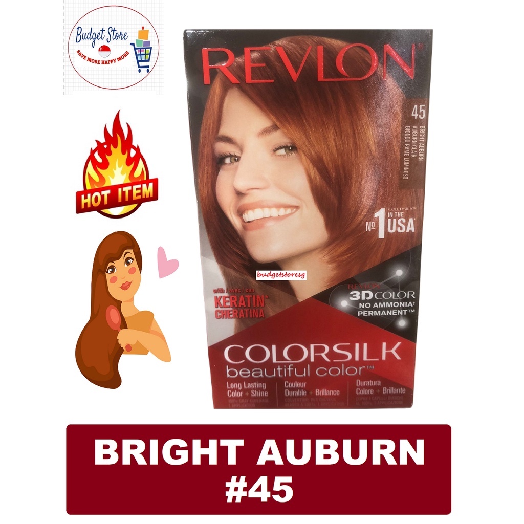 Revlon Colorsilk Hair Color - BRIGHT AUBURN #45 | Shopee Singapore