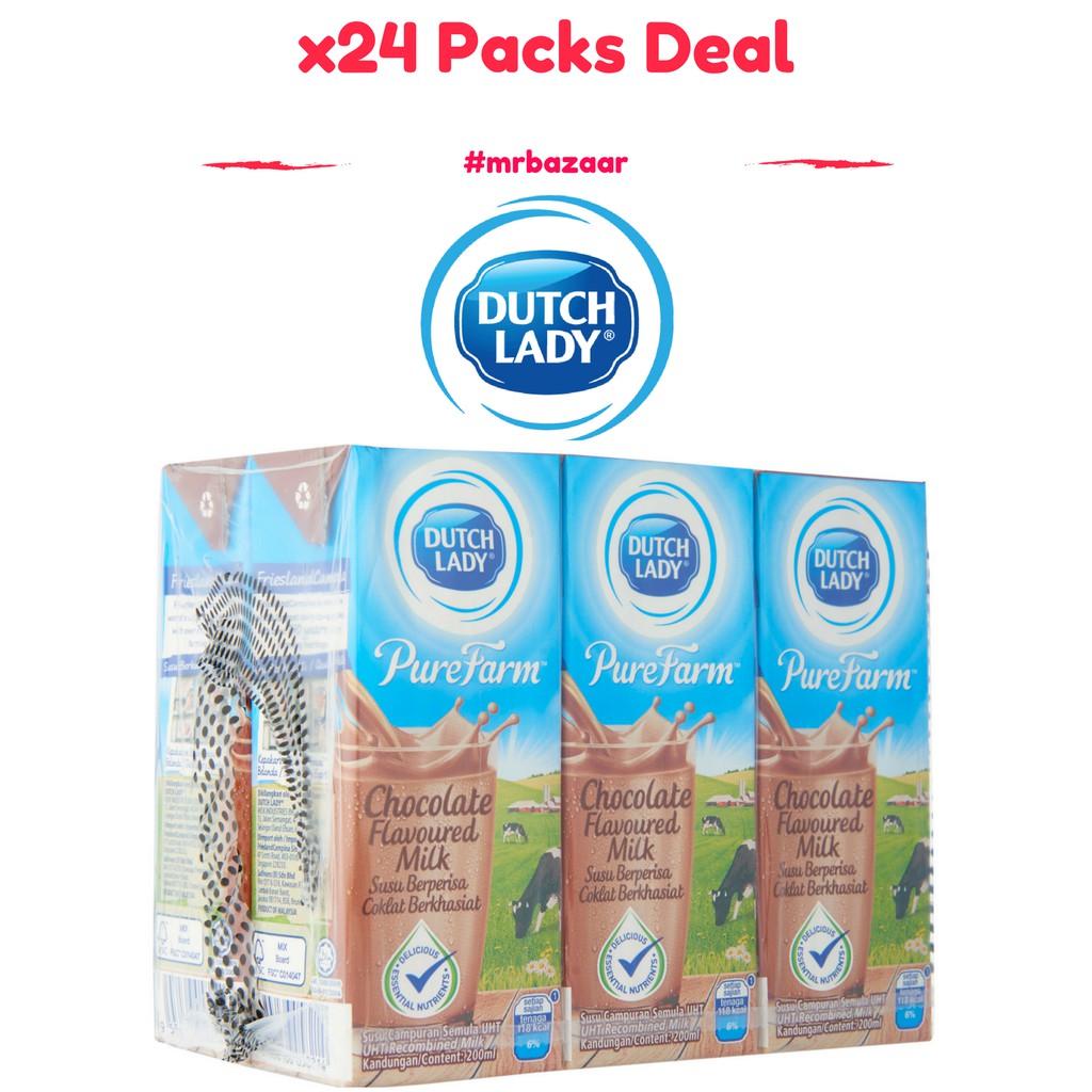 Dutch Lady UHT Chocolate Milk 24 Packs Carton Deal (200ml) | Shopee ...