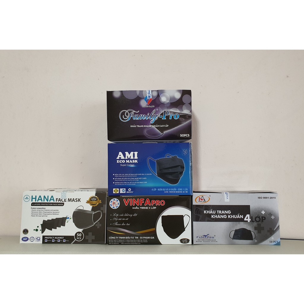 VIETNAM 4 PLY PREMIUM BLACK MEDICAL FACE MASK | Shopee Singapore