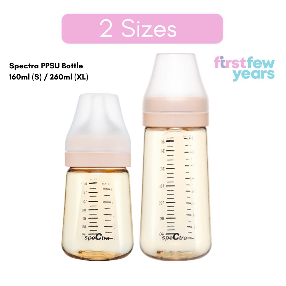 Spectra PPSU Wide Neck Milk Bottle 160ml / 260ml (2 Sizes) | Shopee Singapore