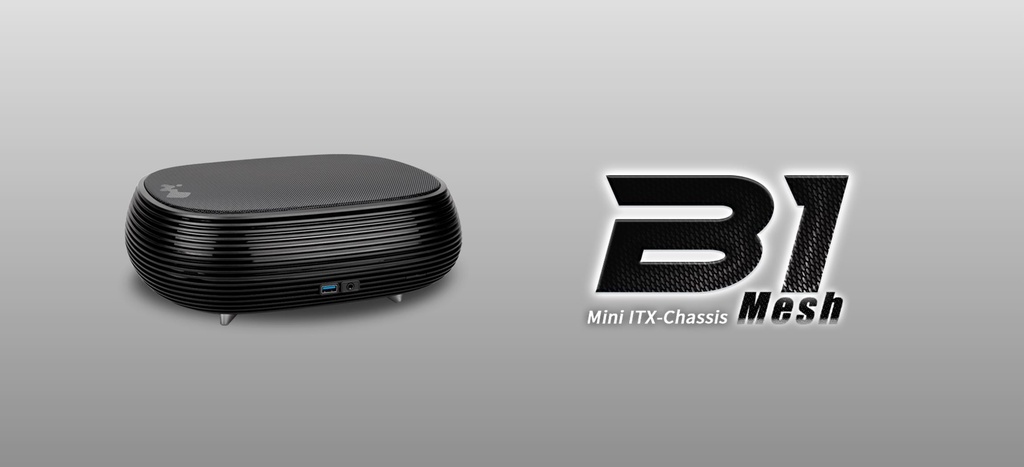 InWin B1 Mesh/TG Mini-ITX Chassis with Built-in 200W 80+ Gold PSU (2 ...