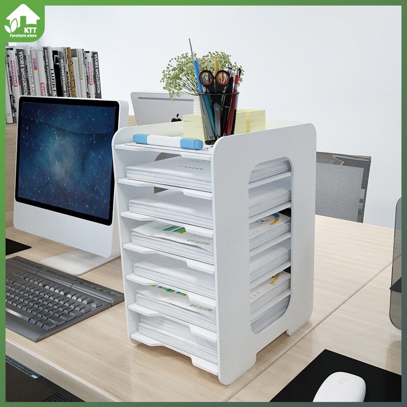 Multi-layer file rack information rack desktop simple rack A4 paper ...