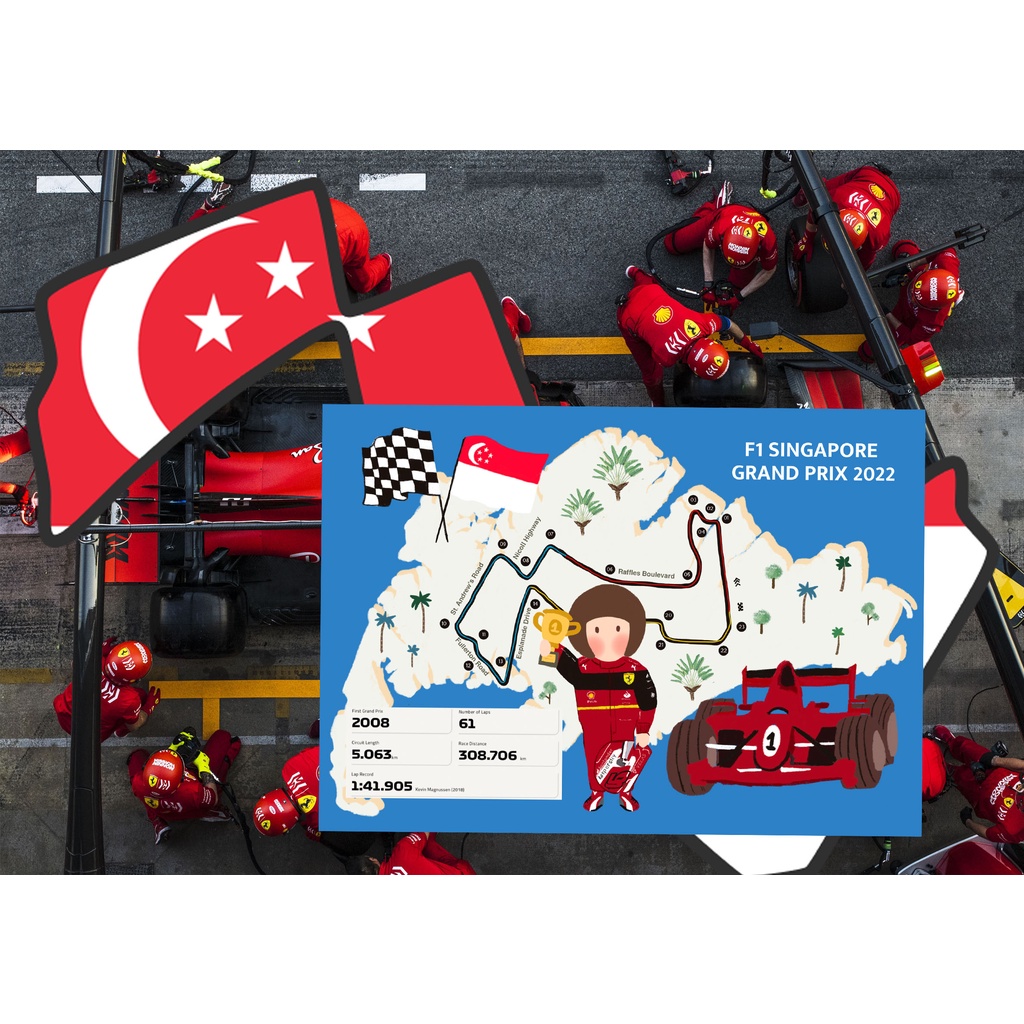 Singapore F1 Grand Prix 2022 Postcard | Shopee Singapore